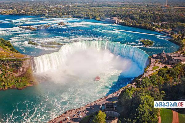 ნიაგარას ჩანჩქერი საქართველოს დროშის ფერებში განათდება | Ambebi.GE